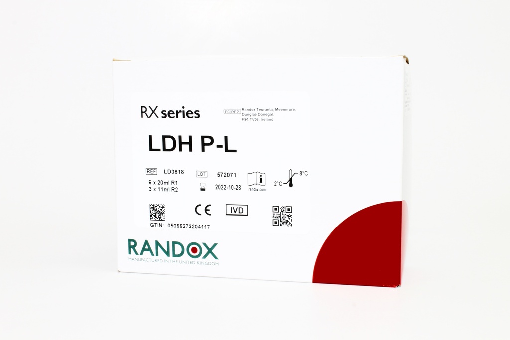 Reactivo para LDH Rx (Líquida Pyr -> Lac) Randox (UK). | Labcare de Colombia S.A.S